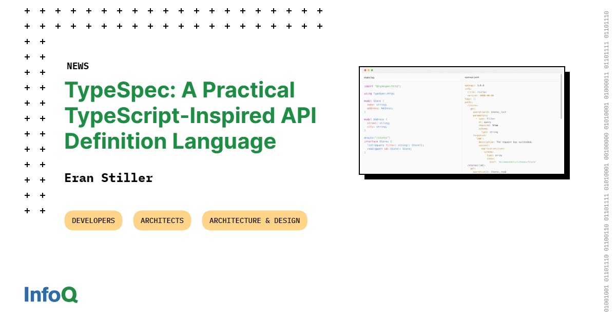TypeSpec A Practical TypeScript Inspired API Definition Language InfoQ