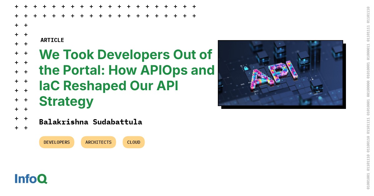 We Took Developers out of the Portal: How APIOps and IaC Reshaped Our API Strategy - InfoQ