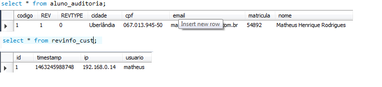 Auditoria Simples com Hibernate Envers