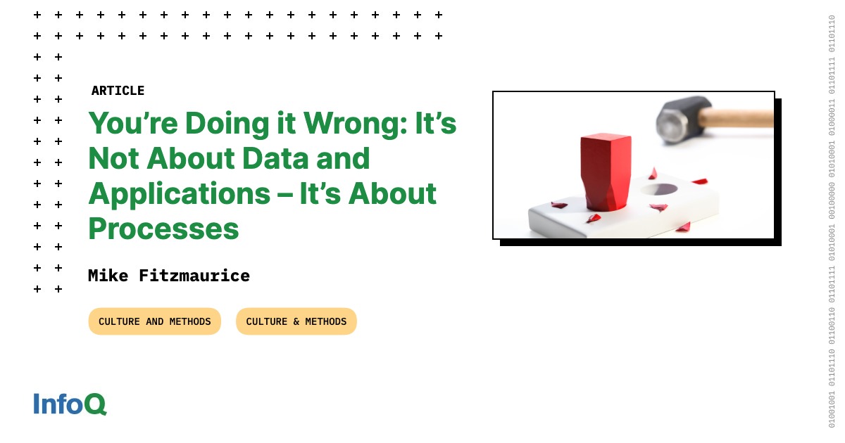 You’re Doing it Wrong: it’s Not about Data and Applications – It’s ...