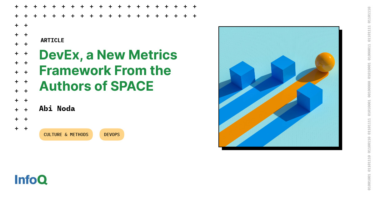DevEx, a New Metrics Framework from the Authors of SPACE - InfoQ DevEx, a New Metrics Framework from the Authors of SPACE - InfoQ