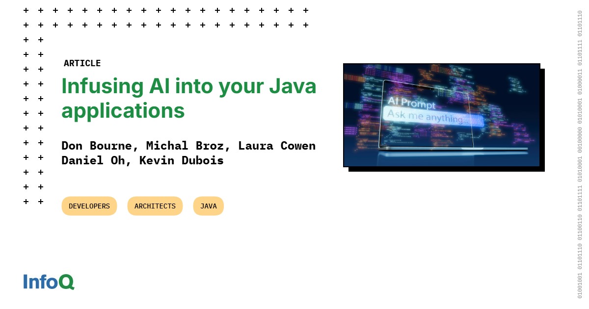 Infusing AI into Your Java applications - InfoQ