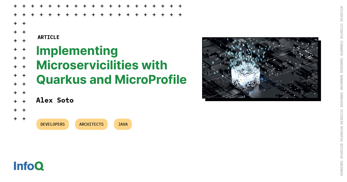 Implementing Microservicilities With Quarkus And Microprofile Infoq