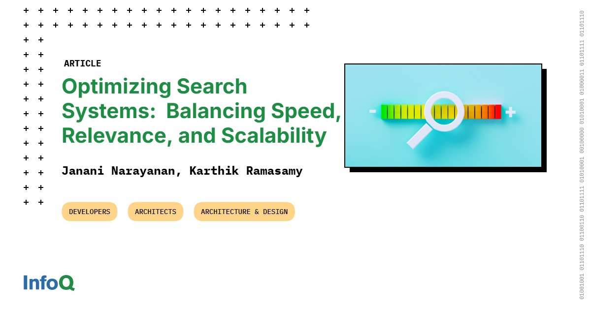 Optimizing Search Systems: Balancing Speed, Relevance, and Scalability - InfoQ