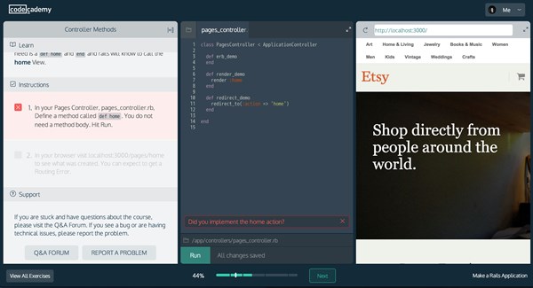 React.js na vida real do Codecademy
