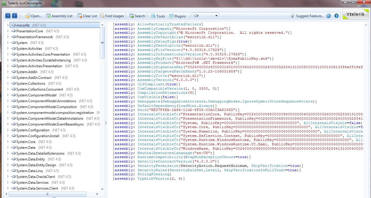 JustDecompile with C#5 and WinRT Support
