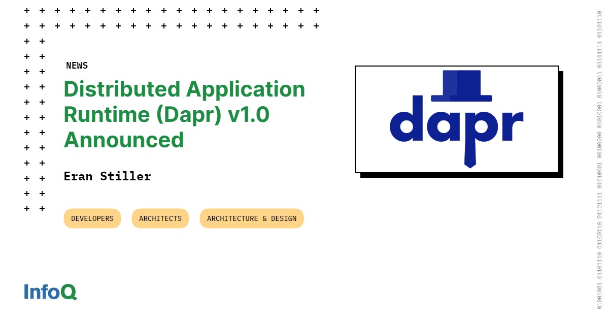 Distributed Application Runtime (Dapr) v1.0 Announced - InfoQ