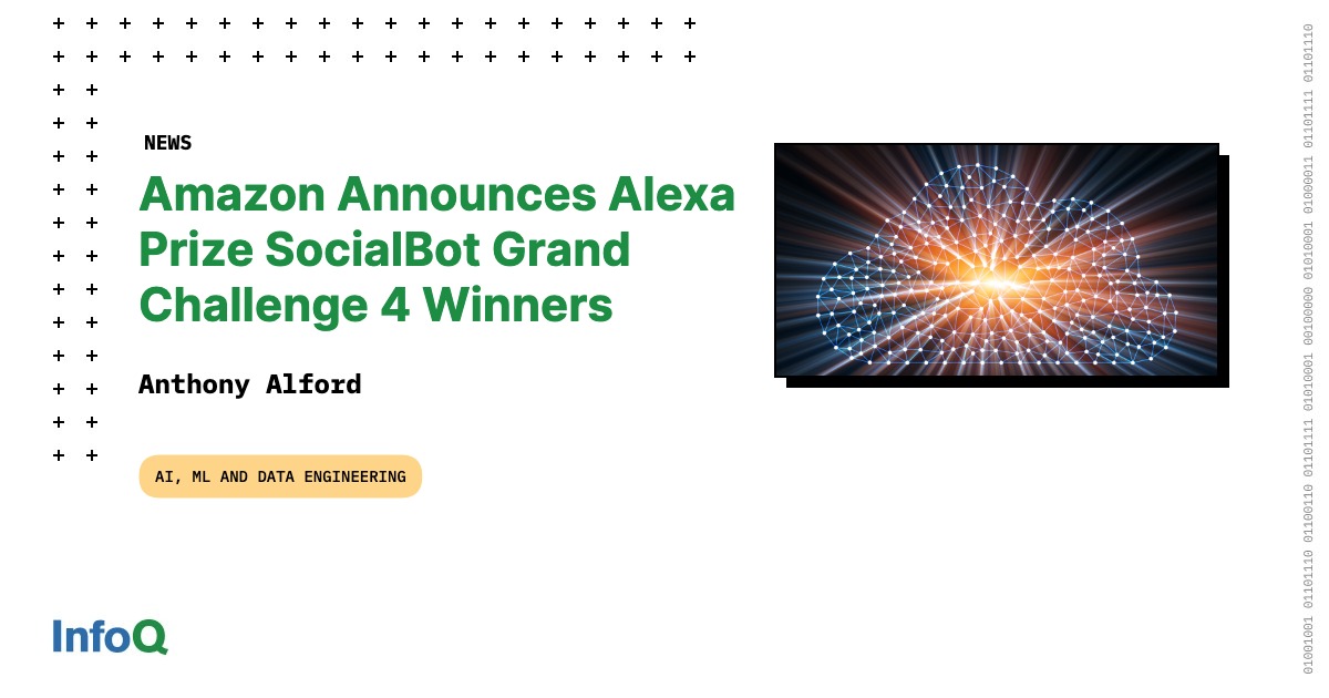 Amazon Announces Alexa Prize SocialBot Grand Challenge 4 Winners - InfoQ