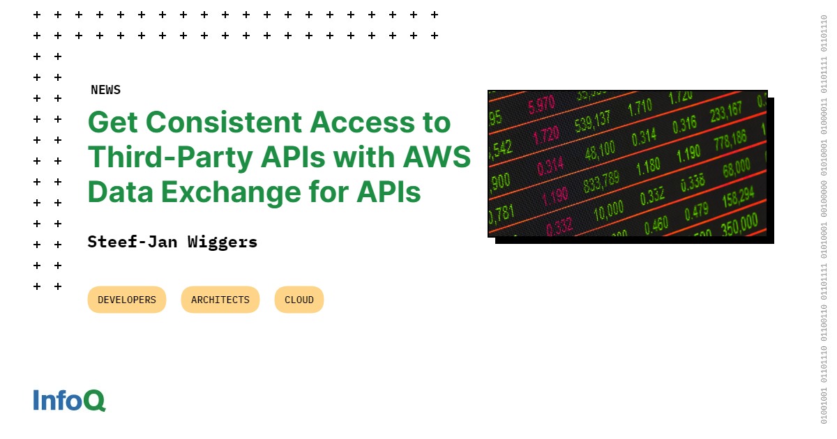 Get Consistent Access to Third-Party APIs with AWS Data Exchange for APIs - InfoQ