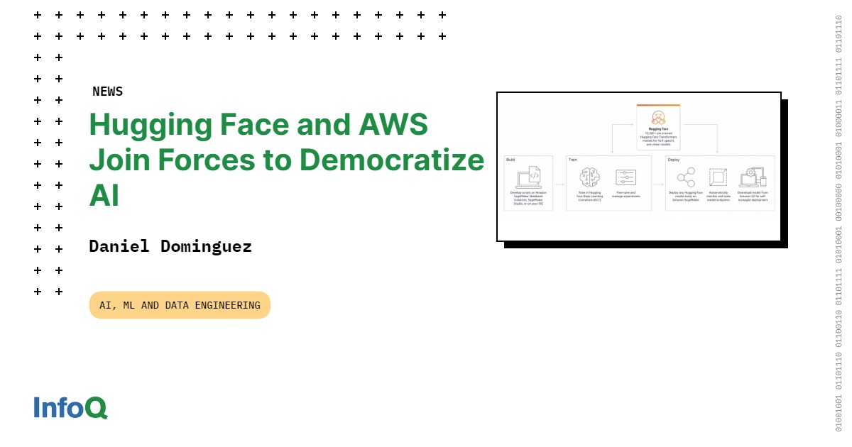 Hugging Face and AWS Join Forces to Democratize AI - InfoQ Hugging Face and AWS Join Forces to Democratize AI - InfoQ