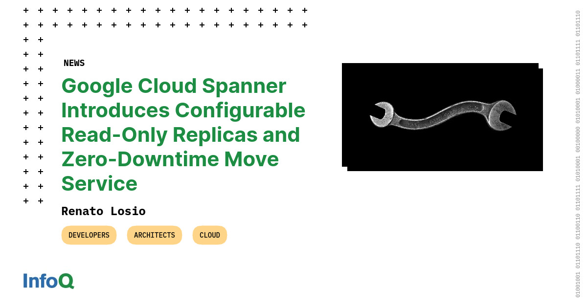 Google Cloud Spanner Introduces Configurable Read-Only Replicas and ... Google Cloud Spanner Introduces Configurable Read-Only Replicas and ...