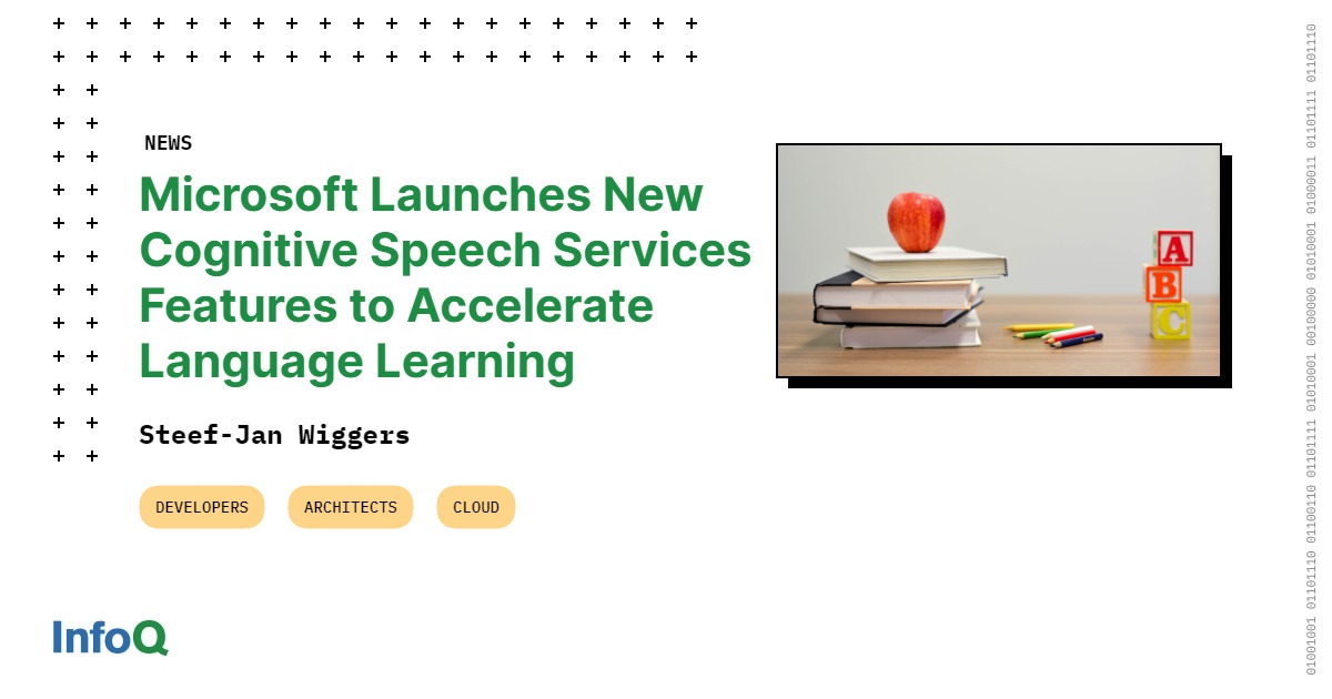 Microsoft Launches New Cognitive Speech Services Features to Accelerate Language Learning - InfoQ