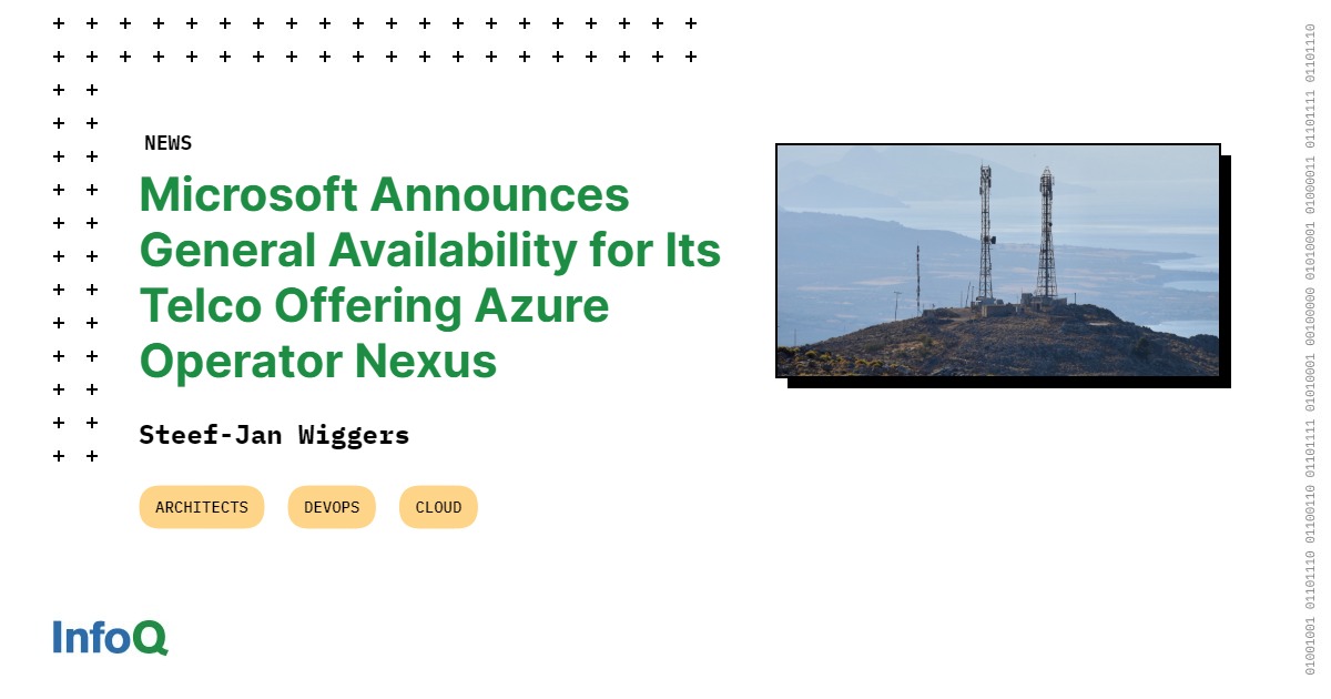 Microsoft Announces General Availability for Its Telco Offering Azure Operator Nexus - InfoQ