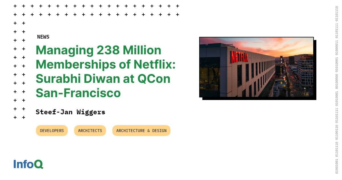 Managing 238 Million Memberships of Netflix: Surabhi Diwan at QCon San Francisco - InfoQ