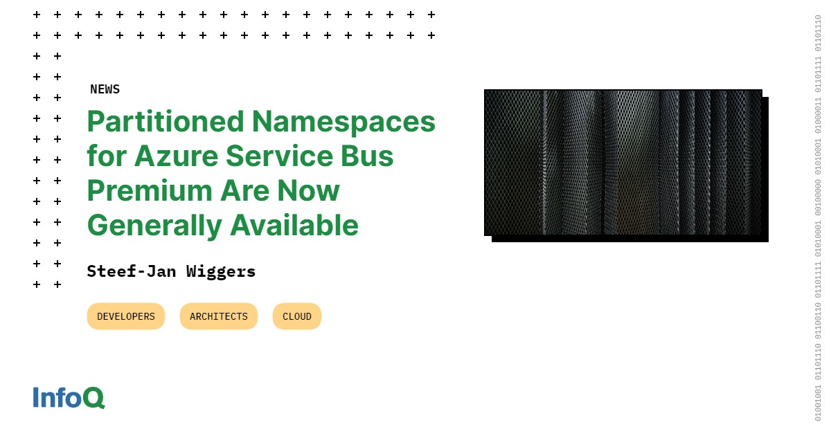 Partitioned Namespaces For Azure Service Bus Premium Are Now Generally Available Infoq