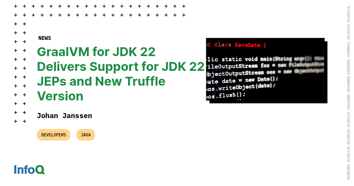 GraalVM for JDK 22 Delivers Support for JDK 22 JEPs and New Truffle Version - InfoQ