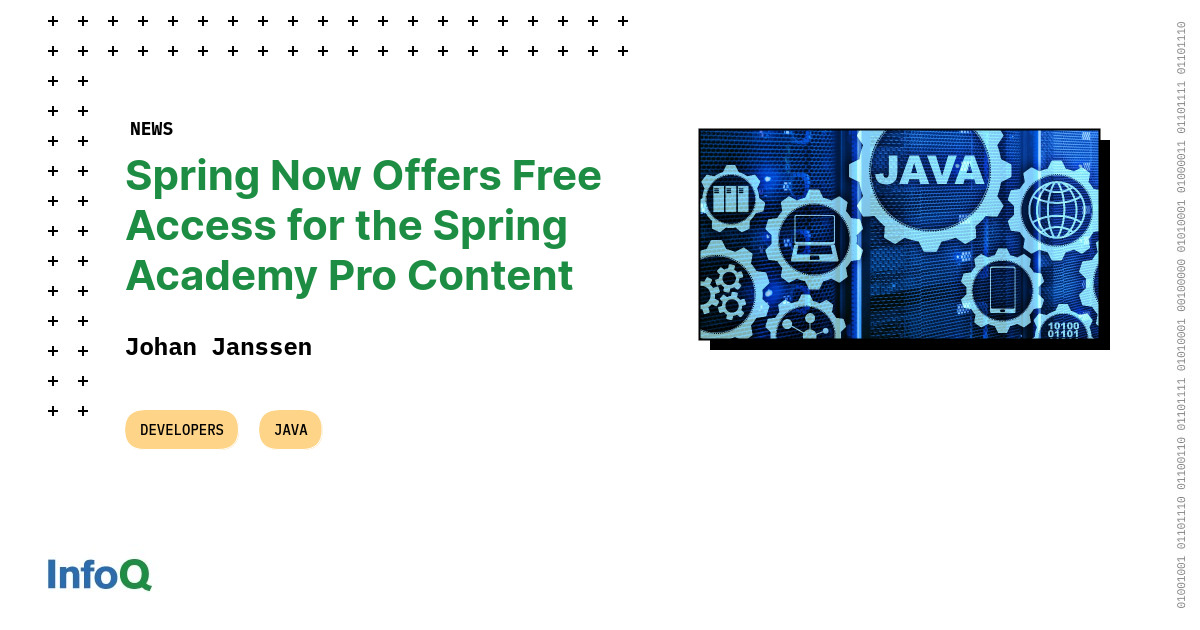 Spring Now Offers Free Access for the Spring Academy Pro Content - InfoQ