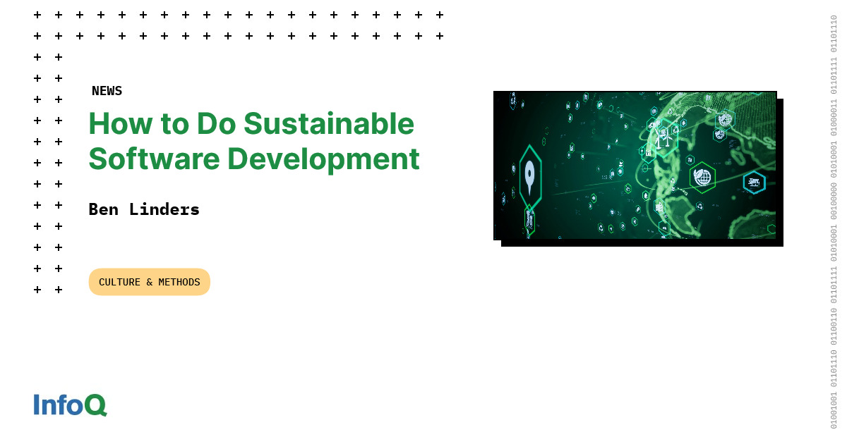 How to Do Sustainable Software Development - InfoQ