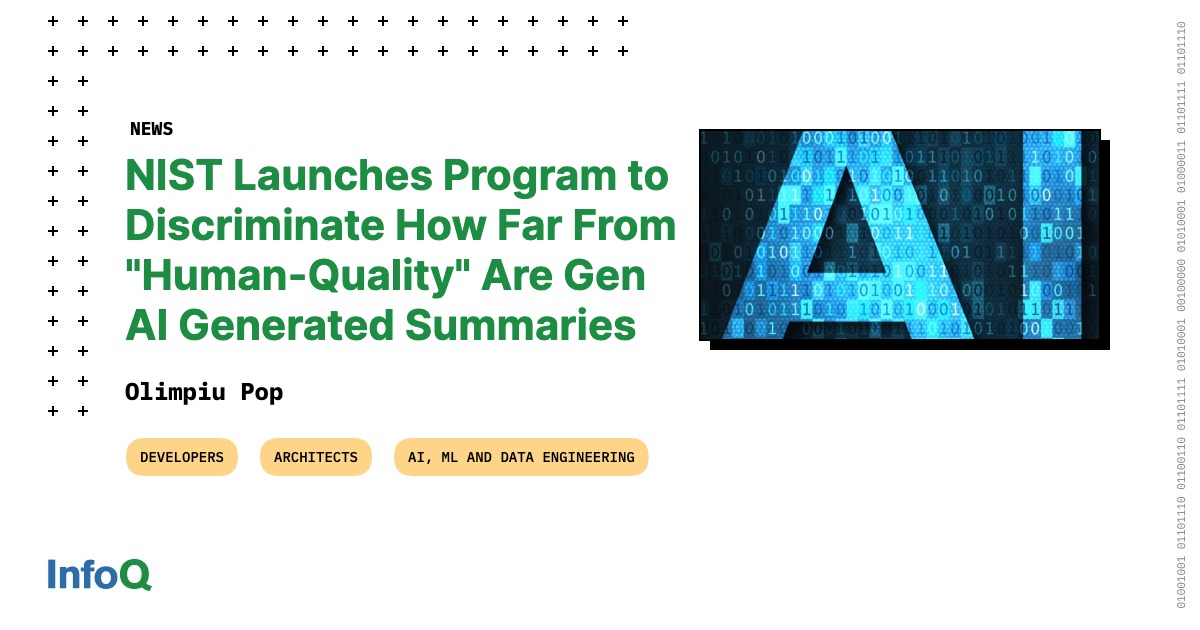 NIST Launches Program to Discriminate How Far from "Human-Quality" are ...