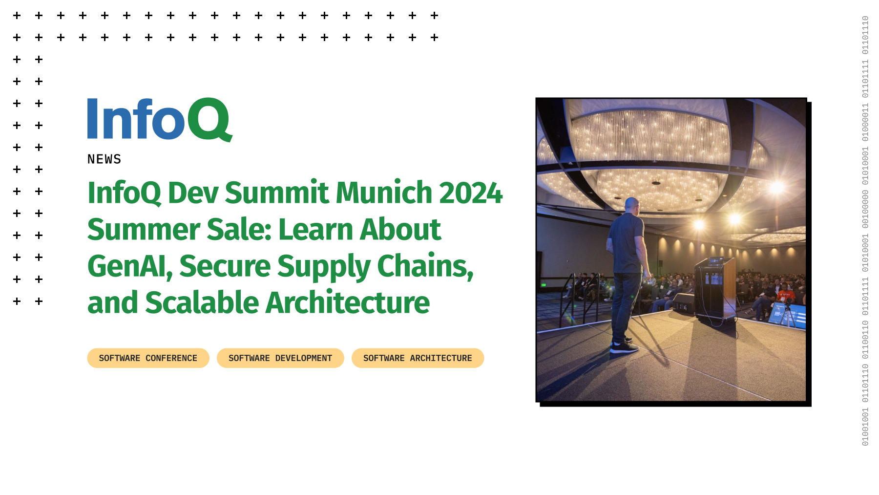 InfoQ Dev Summit Munich 2024 Summer Sale: Learn about GenAI, Secure Supply Chains, and Scalable ...