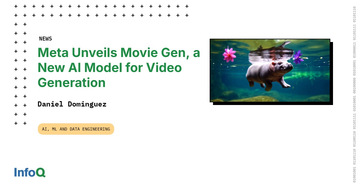 Meta Unveils Movie Gen, a New AI Model for Video Generation - InfoQ