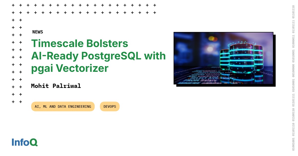 Timescale Bolsters AI-Ready PostgreSQL with pgai Vectorizer - InfoQ