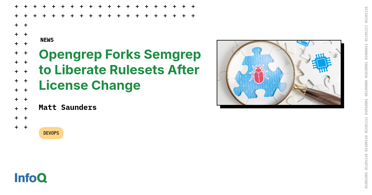 Opengrep Forks Semgrep to Liberate Rulesets After License Change - InfoQ