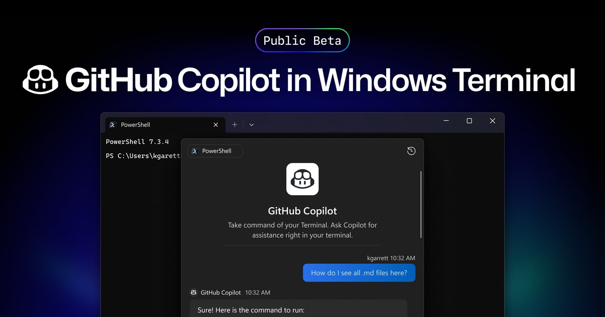 GitHub Copilot Can Now Run in Windows Terminal - InfoQ