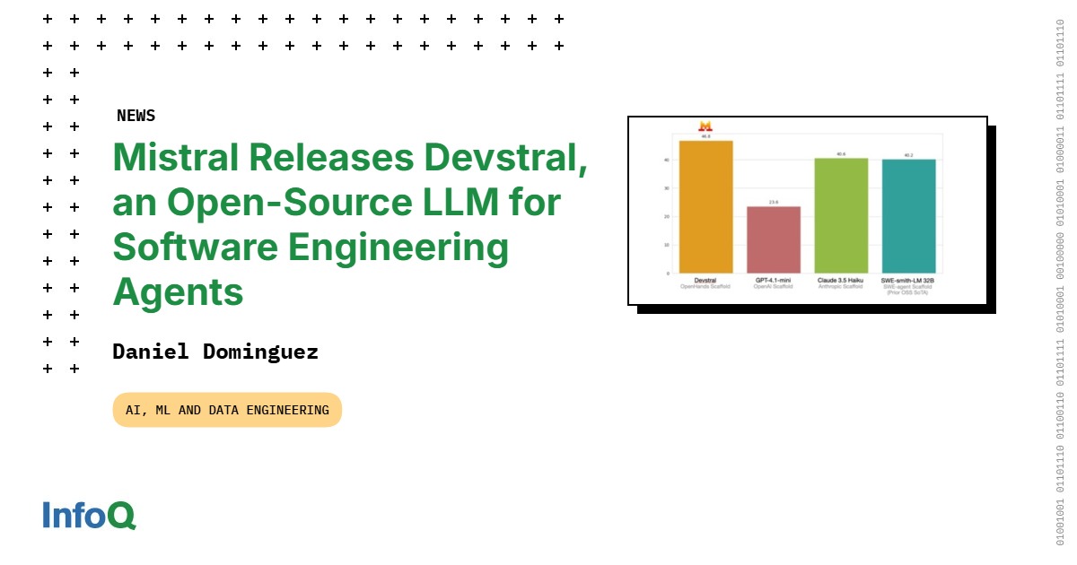 Mistral Releases Devstral, an Open-Source LLM for Software Engineering Agents - InfoQ