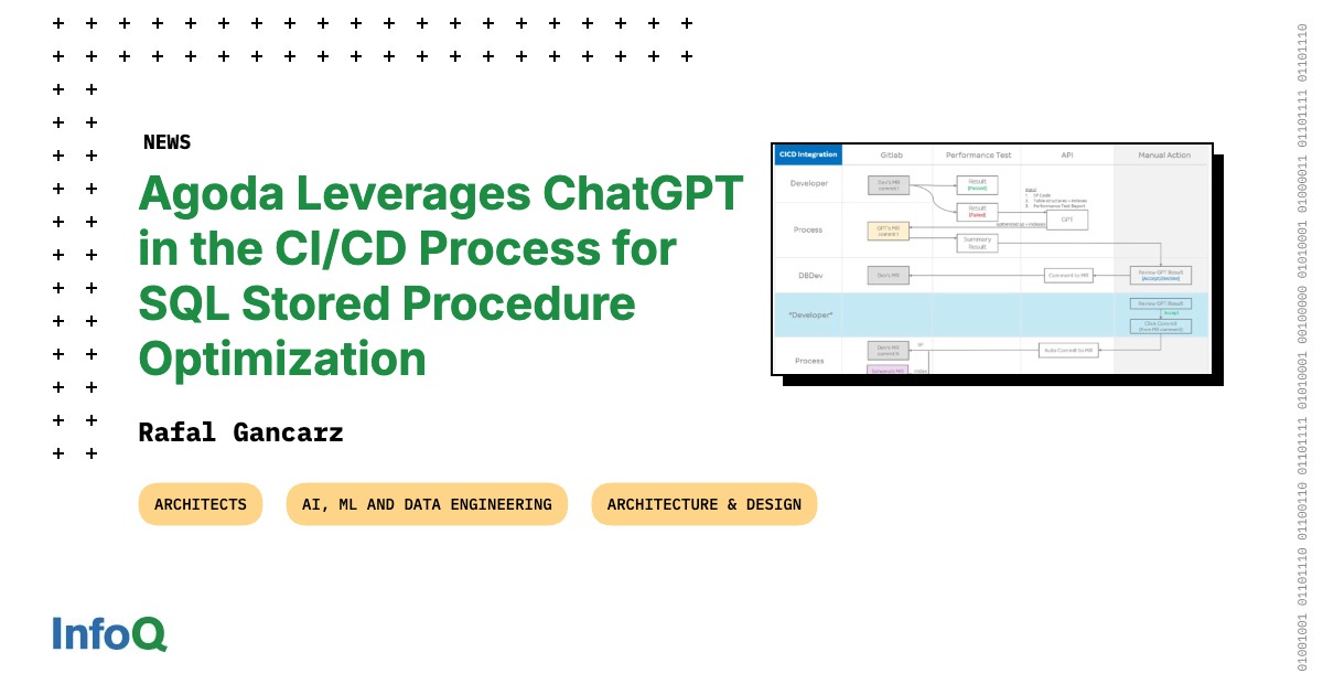 Agoda Leverages ChatGPT in the CI/CD Process for SQL Stored Procedure Optimization - InfoQ
