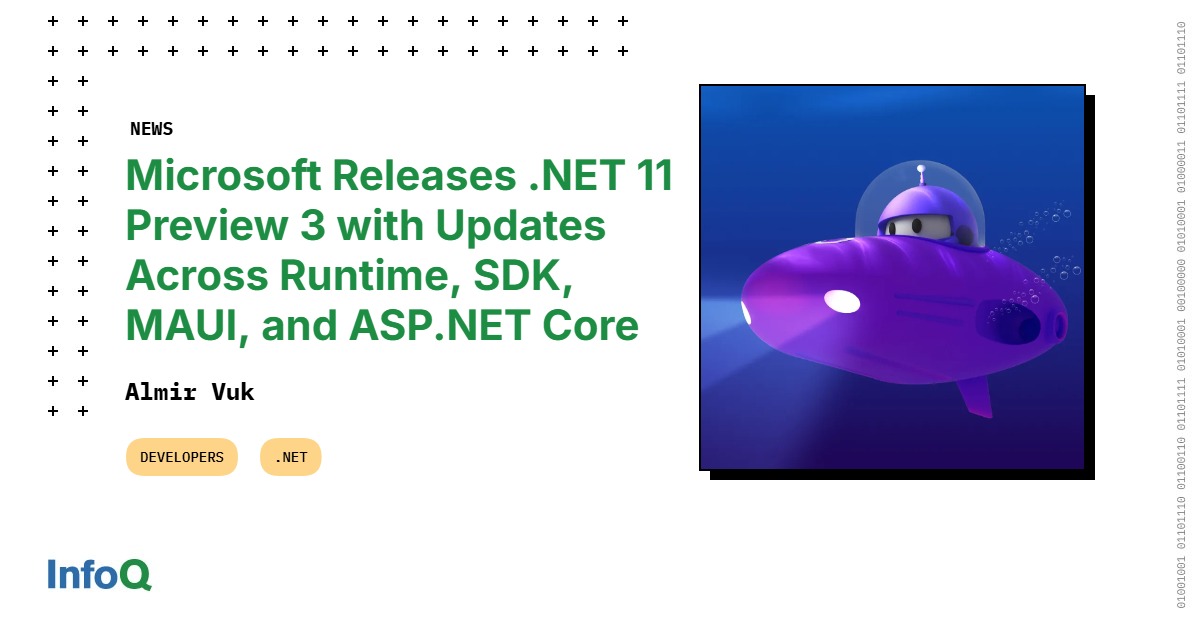 Microsoft Releases .NET 11 Preview 3 with Updates Across Runtime, SDK ...