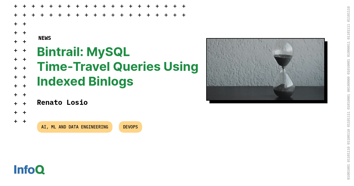 Bintrail: MySQL Time-Travel Queries Using Indexed Binlogs - InfoQ