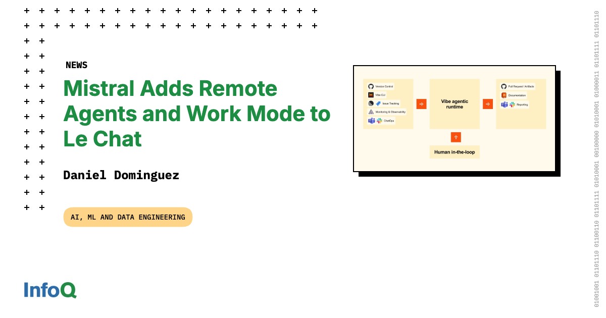 Mistral Adds Remote Agents and Work Mode to Le Chat - InfoQ