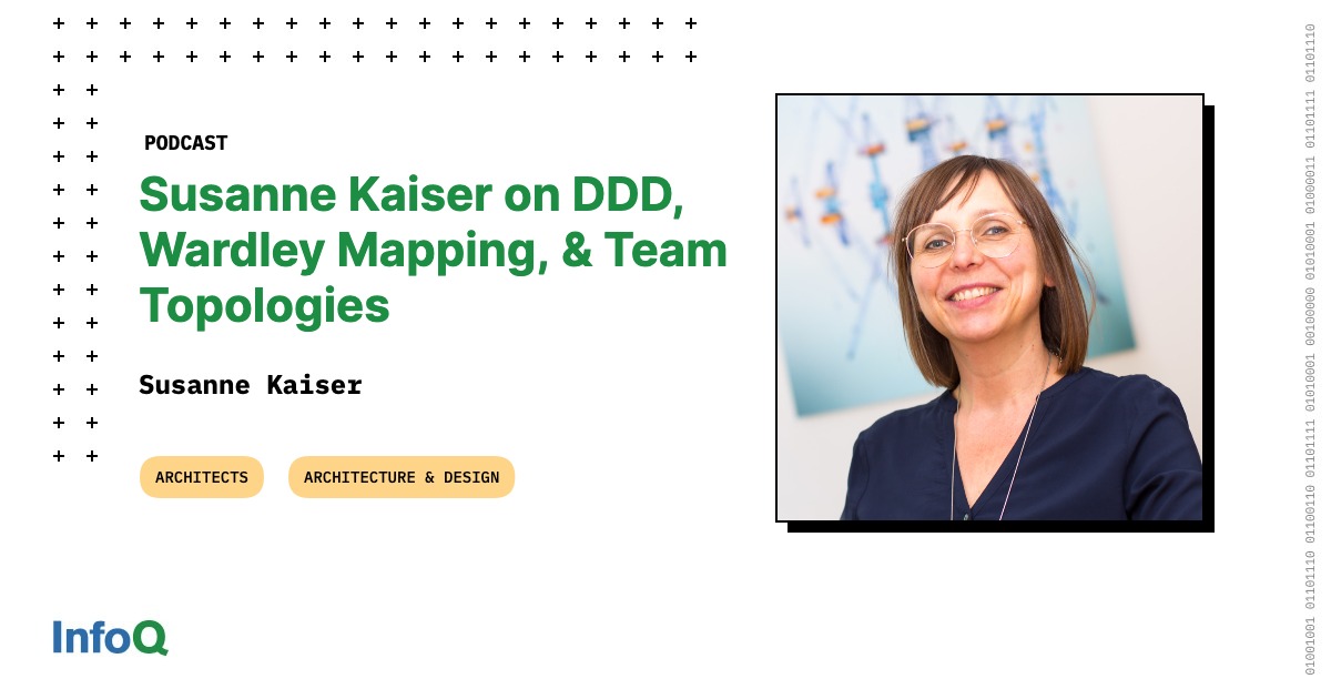 Susanne Kaiser on DDD, Wardley Mapping, & Team Topologies - InfoQ Susanne Kaiser on DDD, Wardley Mapping, & Team Topologies - InfoQ