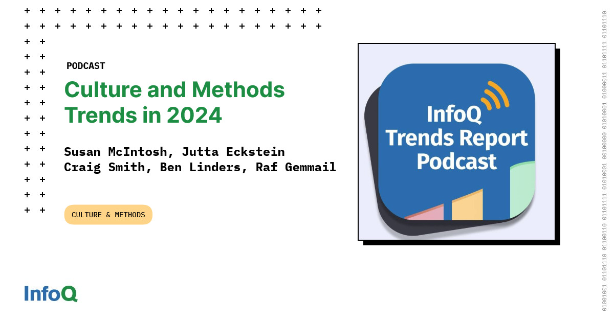 InfoQ Culture & Methods Trends in 2024 - InfoQ