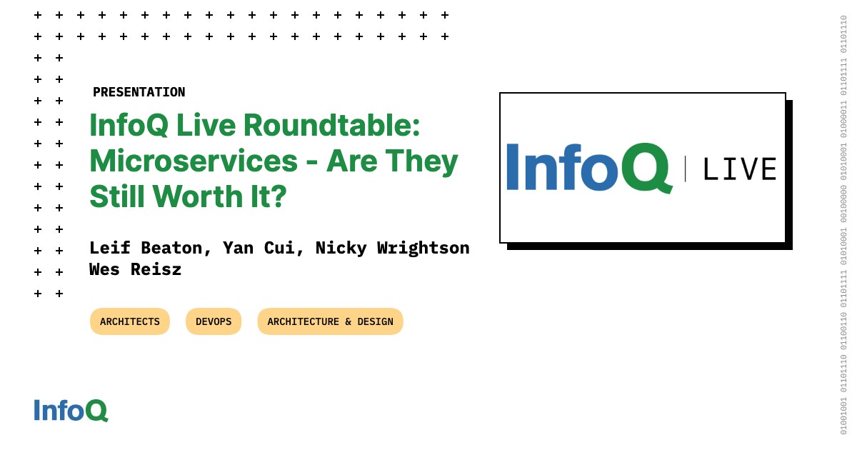 Infoq Live Roundtable Microservices Are They Still Worth It Infoq